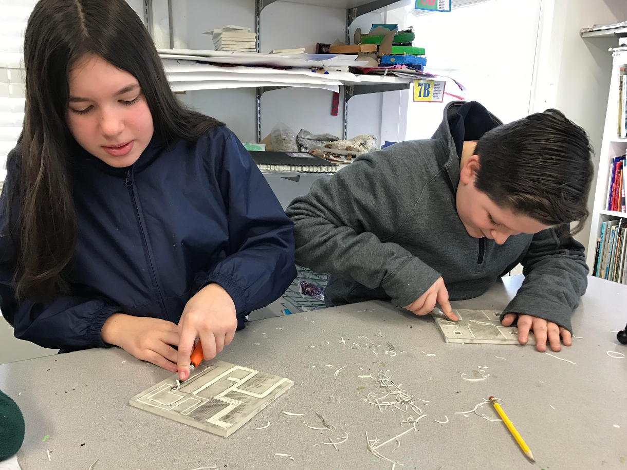 Unquowa School | Block Printing Experiments