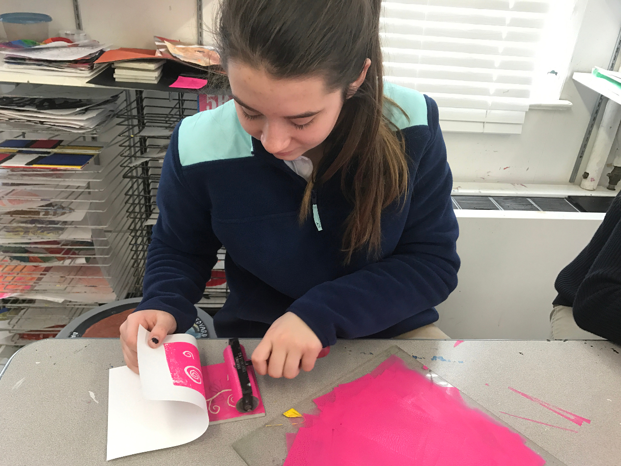 Unquowa School | Reduction Printing